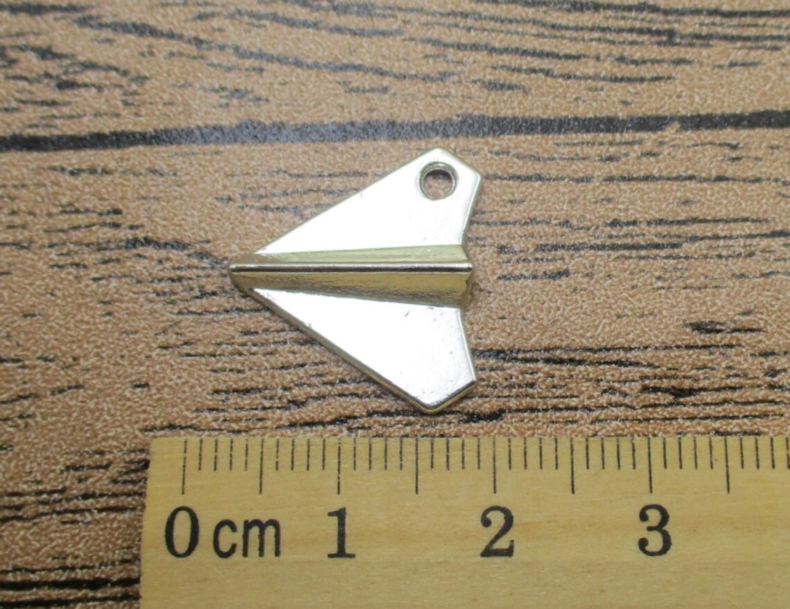 30 Paper Airplane Charms Antique Silver Tone 3D Charms-rs318 - Etsy