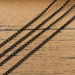 5M Length Black Cable Link Chains-1.5x2.0mm,chain for Jewelry Making ...