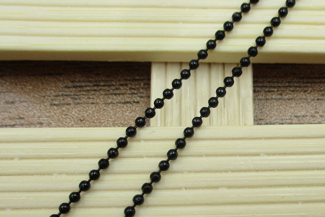 4 Black Ball Chain-1.5mm necklace Chainbracelet Chain-cs008 - Etsy