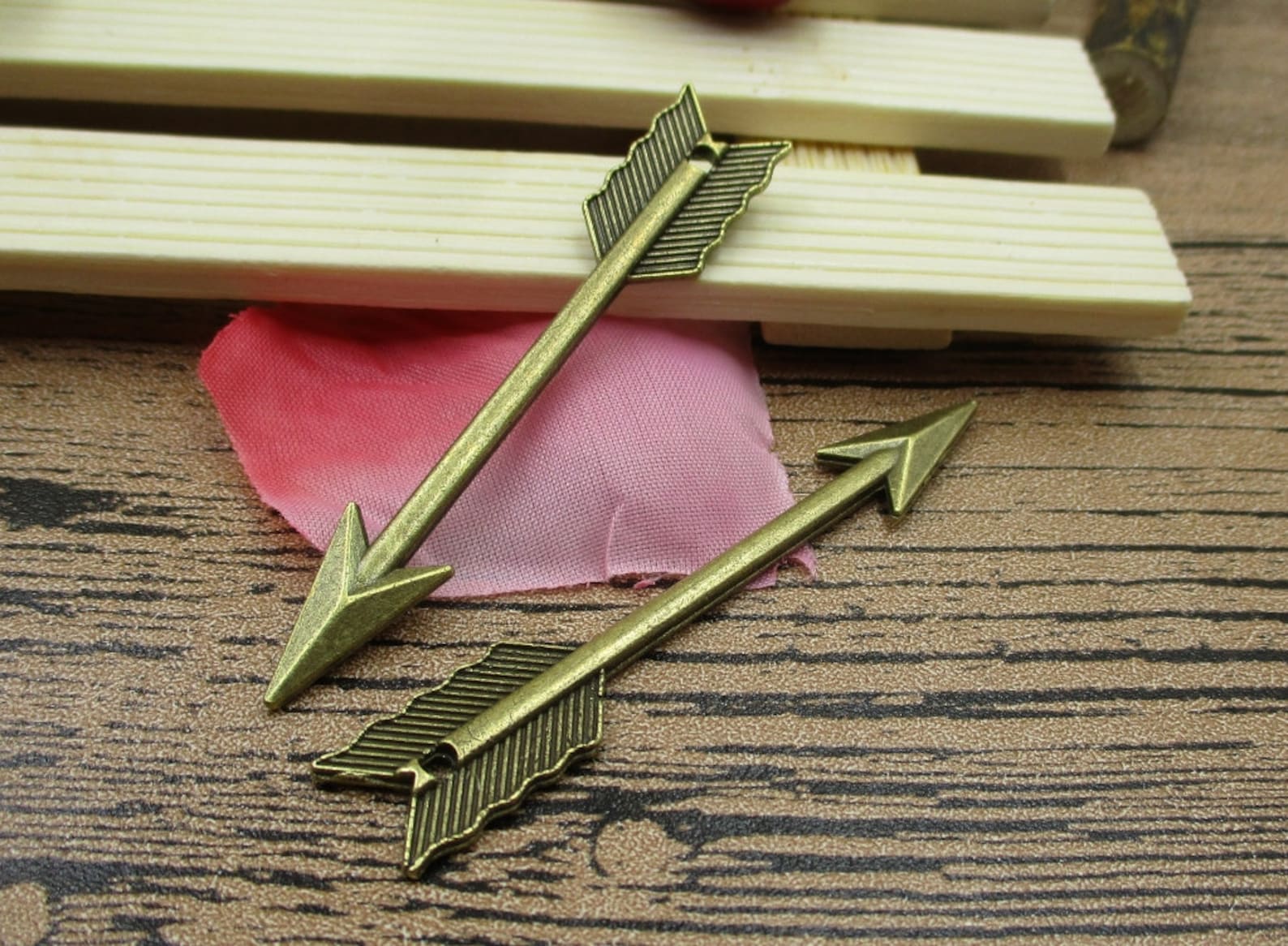 12 Large Arrow Charms Antique Bronze Tonedouble Sided-rs094 - Etsy