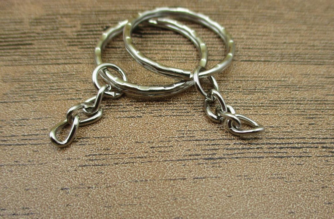 12 Key Rings Pattern With Extended Chainantique Silver - Etsy