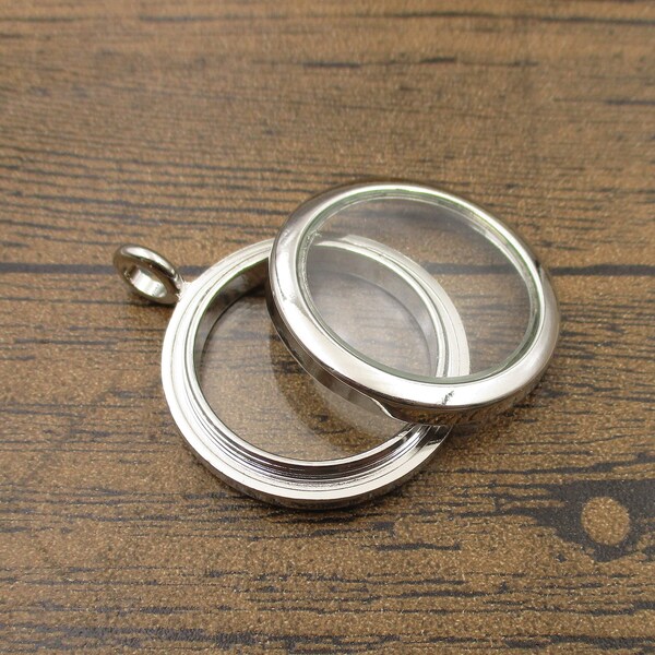 Glass Locket Pendant - Etsy