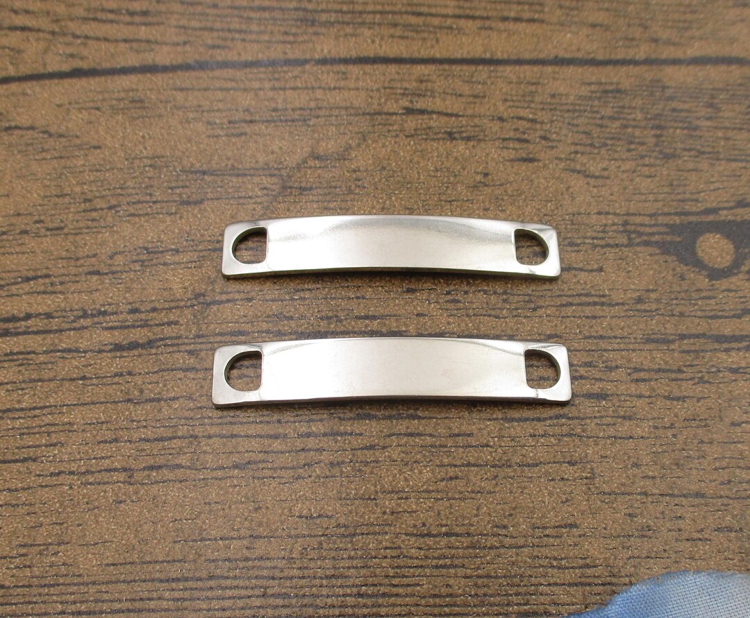 2 Stainless Steel Charms,blank Bar Connectors-ss1076 - Etsy