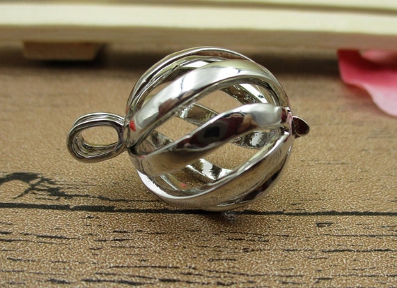 1 Hollow Filigree Cage Charm Antique Silver Tone Fitting 18mm - Etsy