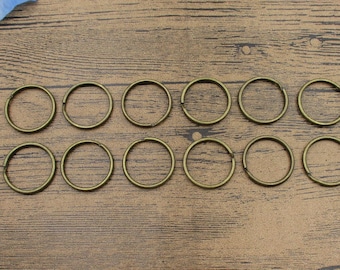 Antique Bronze Metal Key Rings Split Rings Circle Key - Etsy