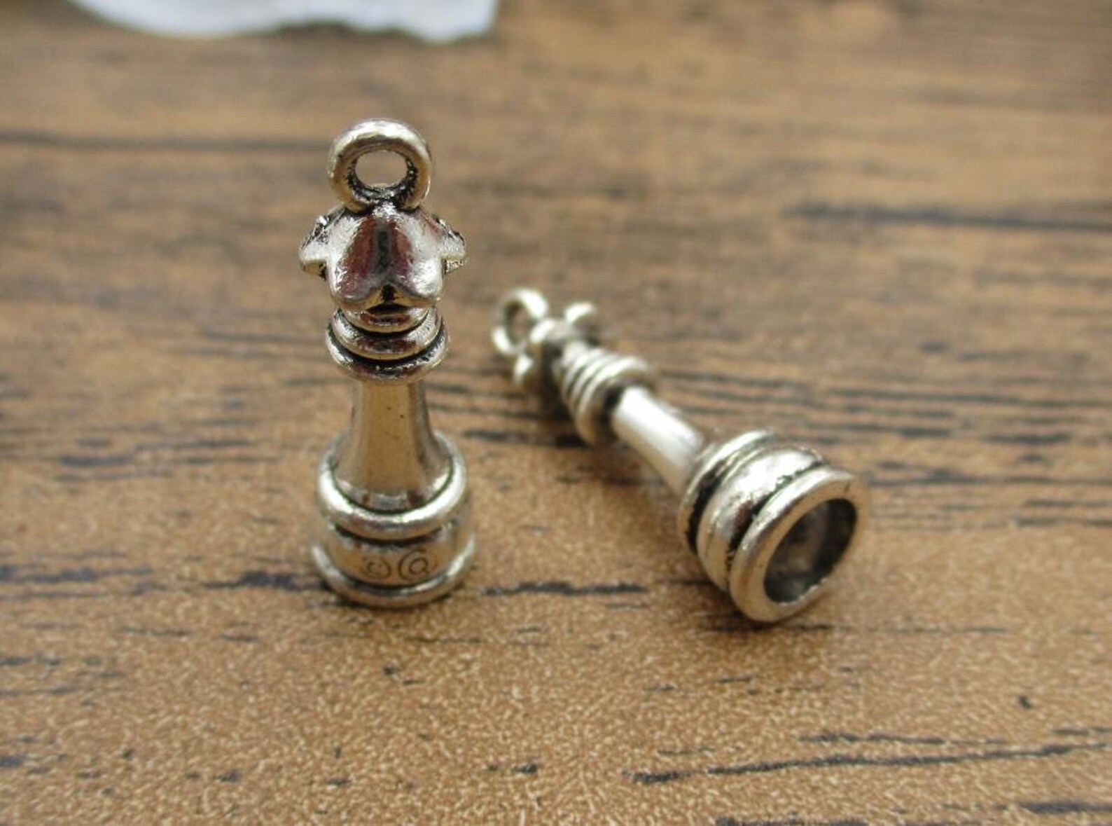 12 Chess Charms-queenantique Silver Tone 3D Charms-rs431 - Etsy