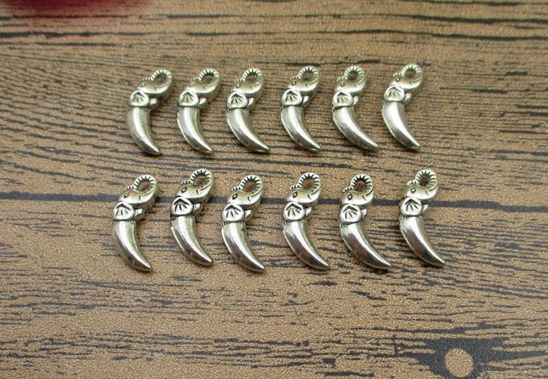 12 Elephant Charms,metal Ivory Pendants,antique Silver Tone-rs631 - Etsy