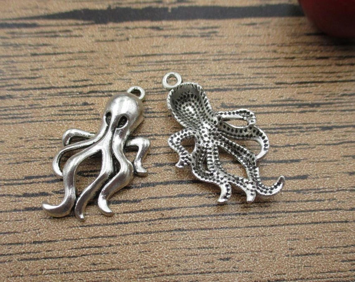 20 Octopus Charms,antique Silver Tone-rs728 - Etsy