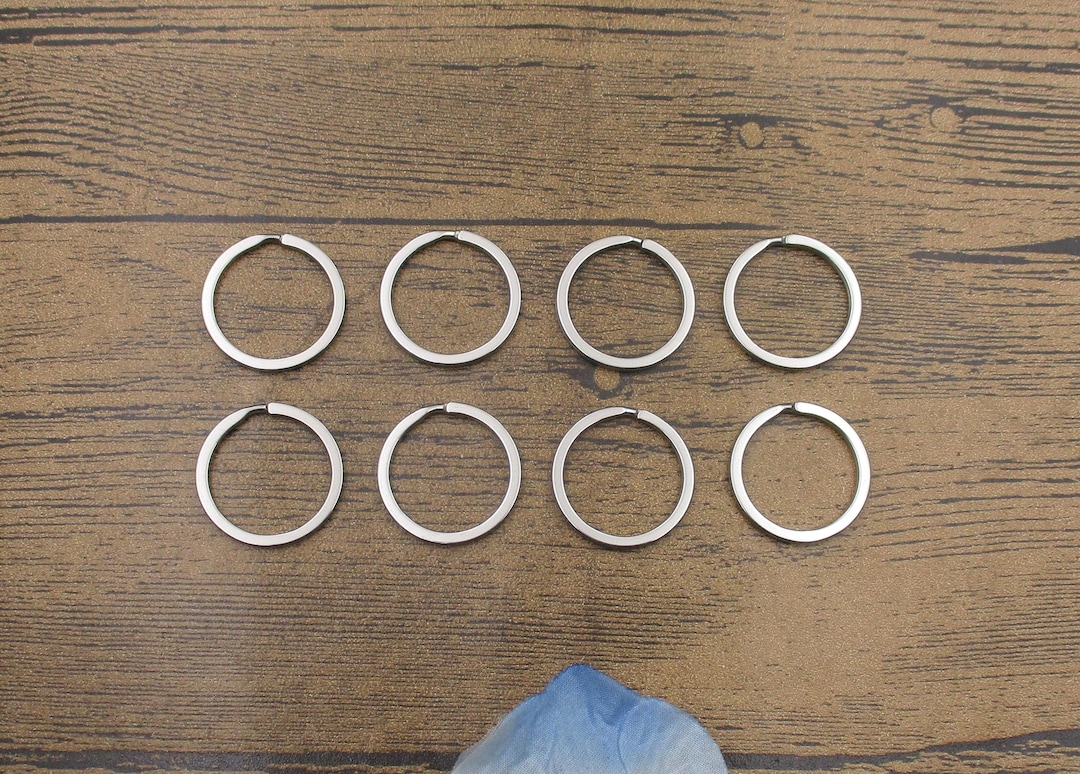 8 Round Key Rings-25mm,stainless Steel-gs022 - Etsy