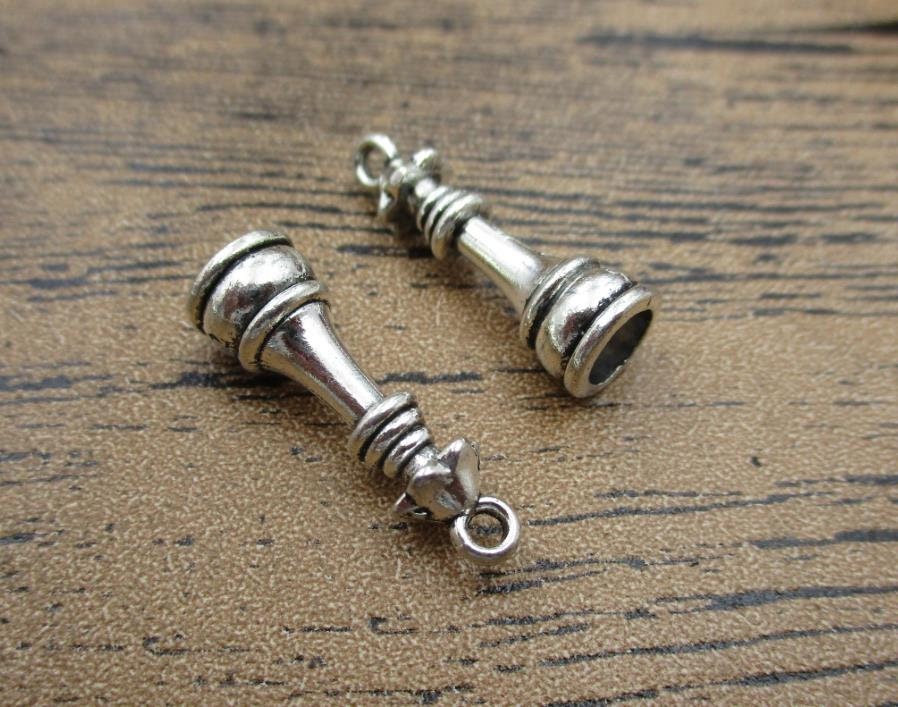 12 Chess Charms-queenantique Silver Tone 3D Charms-rs431 - Etsy