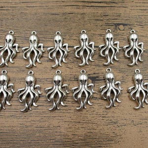 20 Octopus Charms,antique Silver Tone-rs728 - Etsy