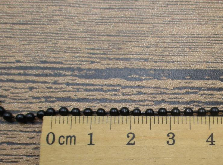4 Finished Black Ball Chains-2.4mmNecklace ChainBracelet | Etsy
