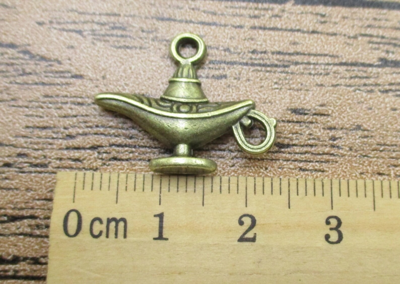 20 Wish Lamp Charmsantique Bronze Tone3d Charmsdouble - Etsy