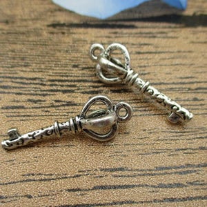 20 Key Charms Antique Silver Tone 3D Charms-rs574 - Etsy
