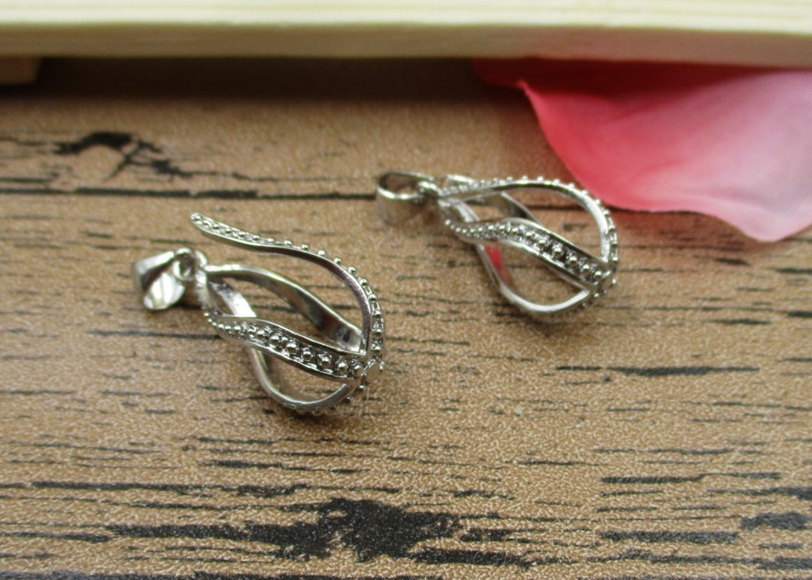 2 Cage Locket Pendantcage for 8mm Beadantique Silver - Etsy