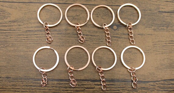 8 Key Rings Pattern With Extended Chainrose Gold-gs017 | Etsy