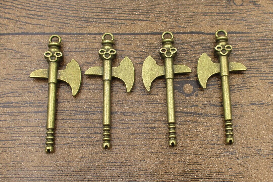 4 Face Axe Charms,antique Bronze Tone,double Sided-rs1373 - Etsy