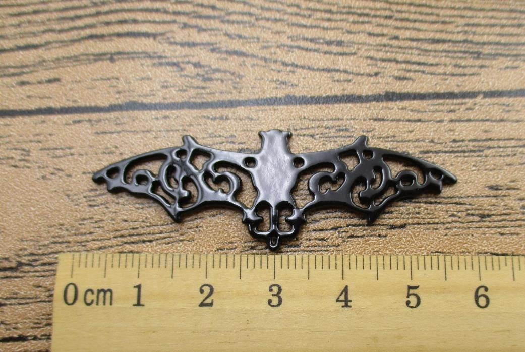 6 Large Wing Bat Charmsblack Tone Double Sided-rs392 | Etsy