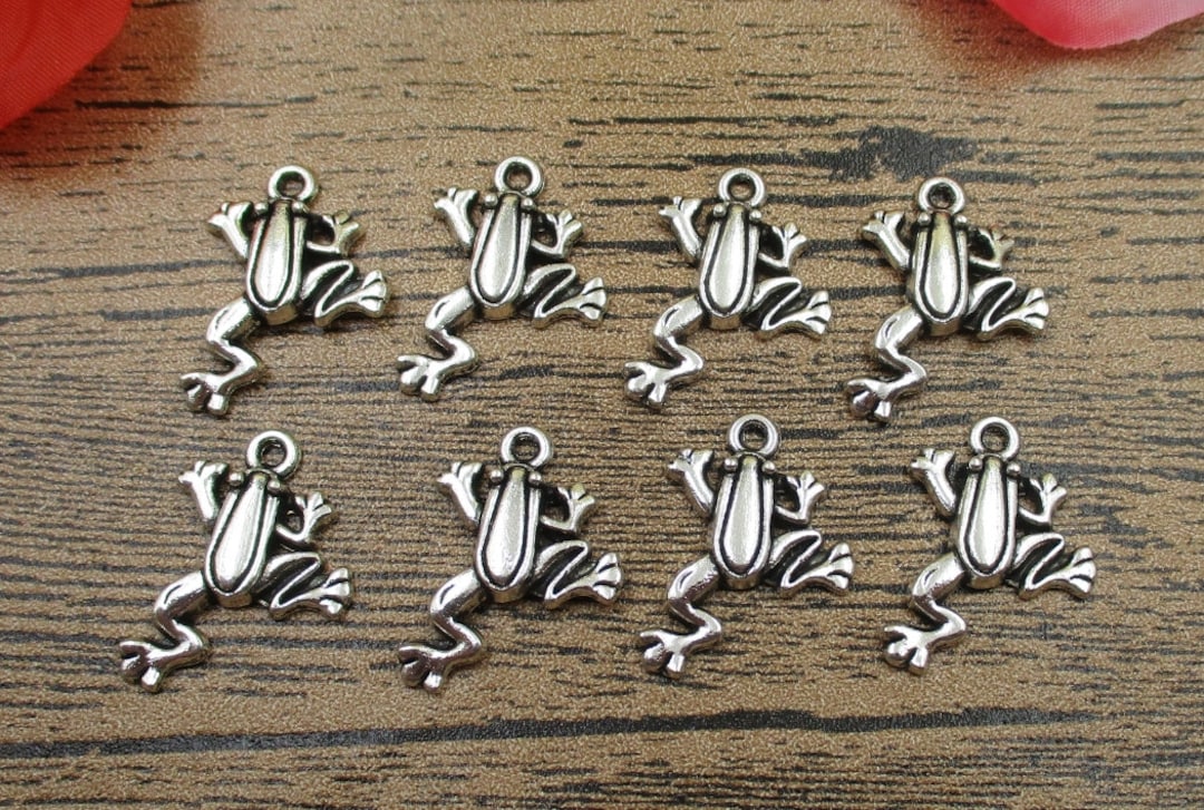 20 Frog Charms,antique Silver Tone-rs108 - Etsy