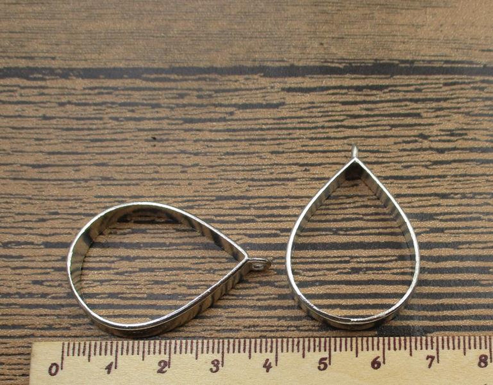 4 Teardrop Frame Pendants-26x39mm,antique Silver Tone-ts197 - Etsy