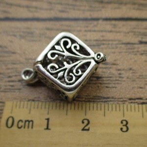 2 Cube Cage Pendants Small Cube Cage Charm for 8mm Pearls or - Etsy