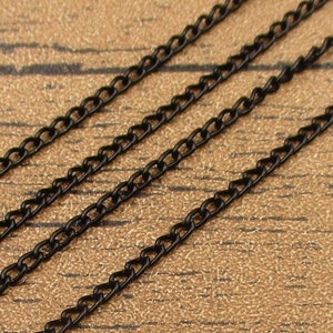 5M Length Black Cable Link Chains-1.5x2.0mm,chain for Jewelry Making ...