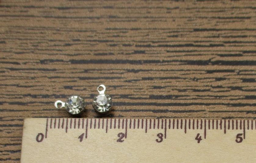 50 Silver Coated Glass Diamond5.5mmrs941 | Etsy