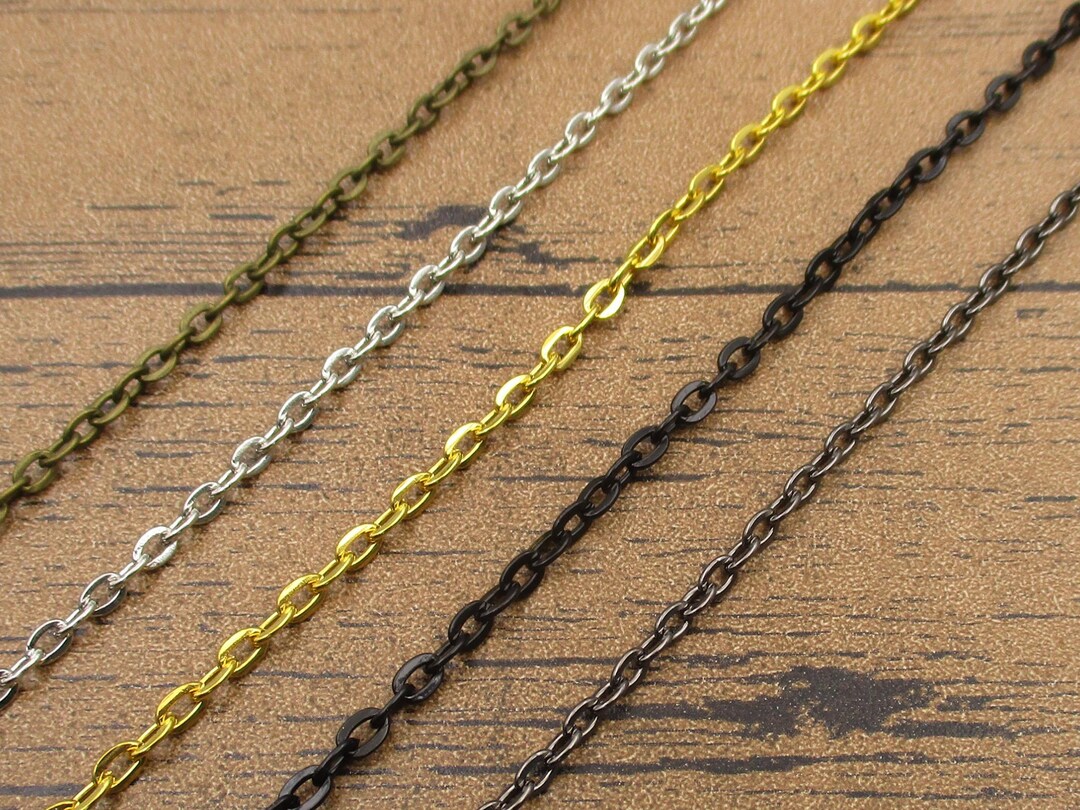 O-ring Chains Single Link: 3x4mm Jewelry Making Materials 5 Colors ...