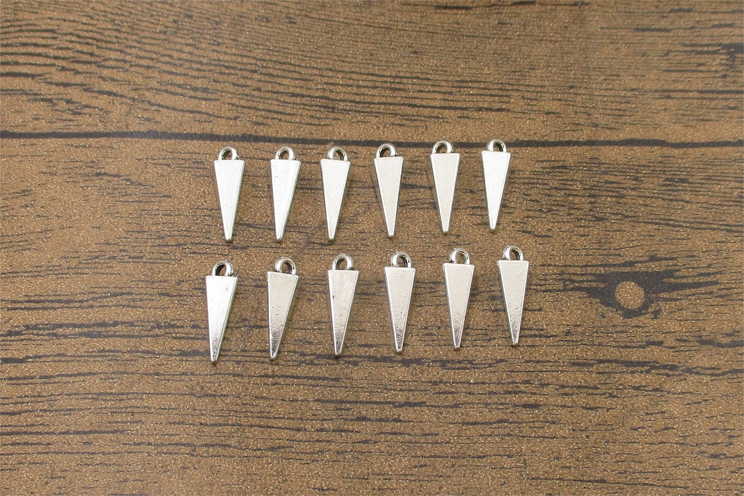20 Four-sided Pointed Cone Charms,antique Silver Tone,3d-rs1397 - Etsy