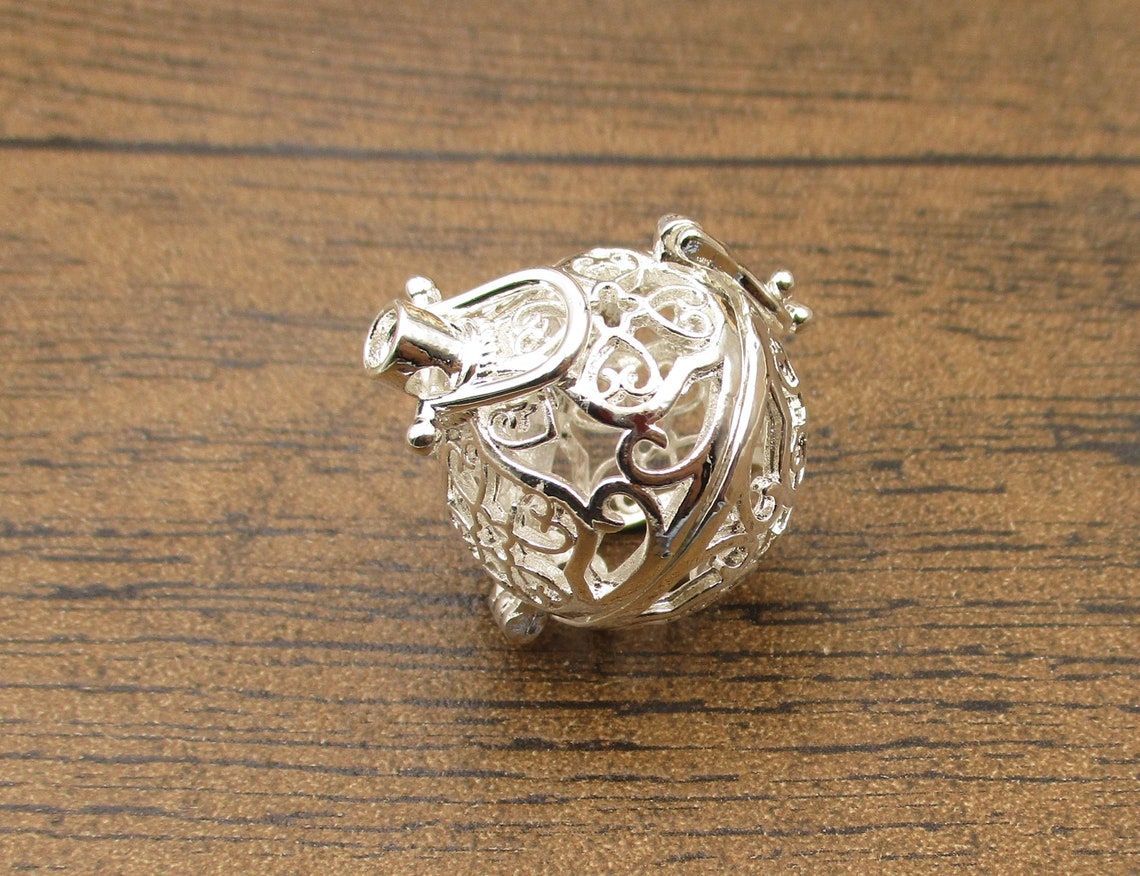 1 Cage Locketfiligree Cage Pendantfitting 14-16mm Beads - Etsy