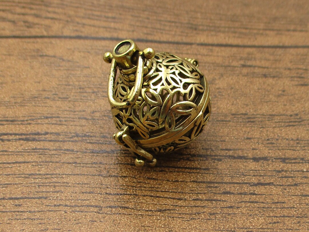 1 Cage Locket Pendant(fitting 14-16mm Beads) Antique Bronze Tone-ts307 ...