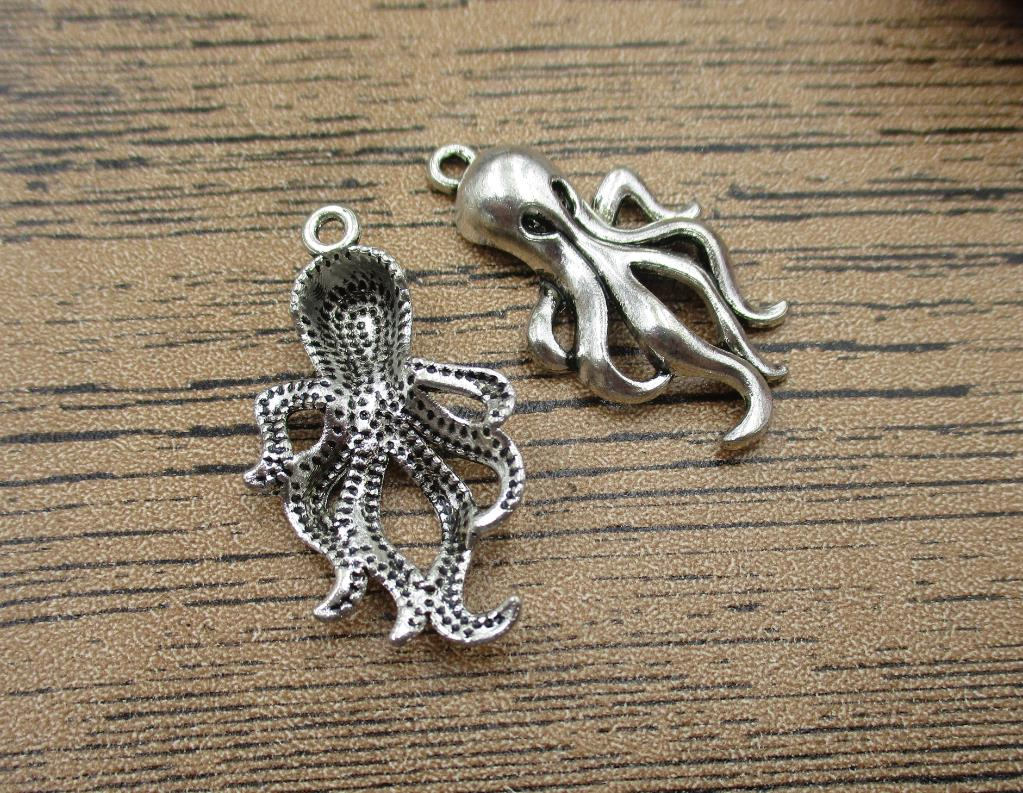 20 Octopus Charms,antique Silver Tone-rs728 - Etsy