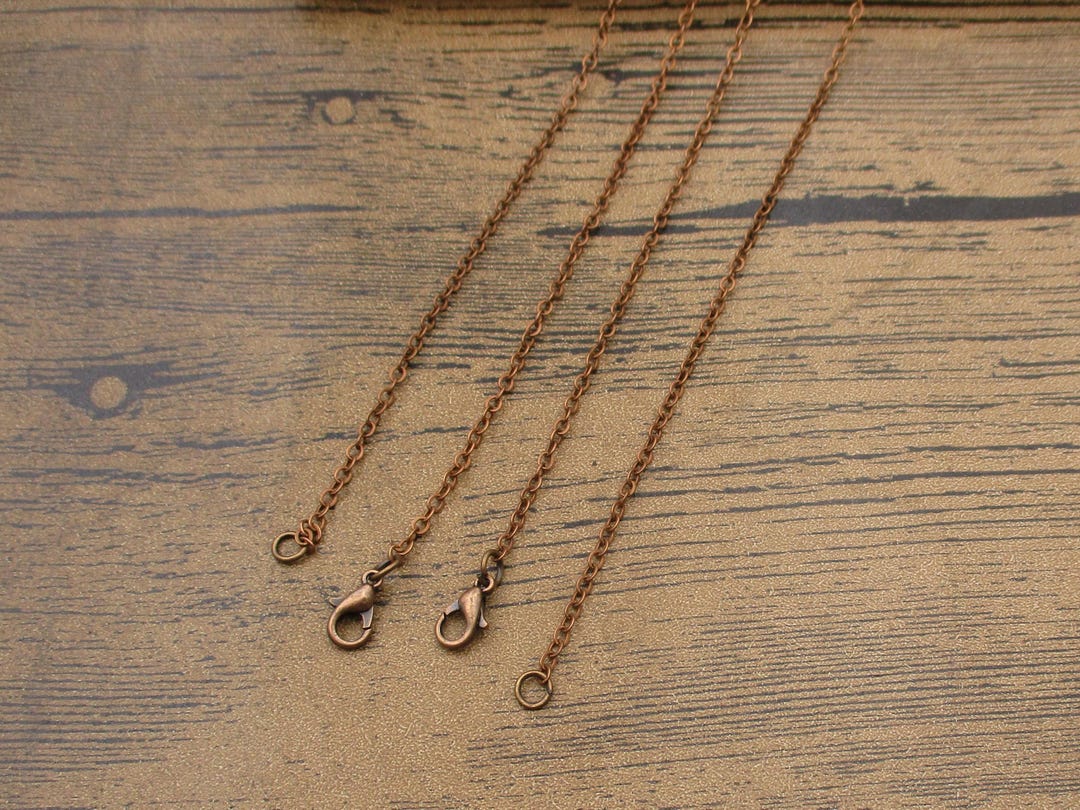 4 Finished Chains-2x2.5mm,red Copper Color-cs65f - Etsy