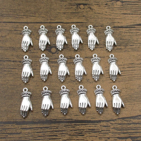 Silver Hand Charm - Etsy