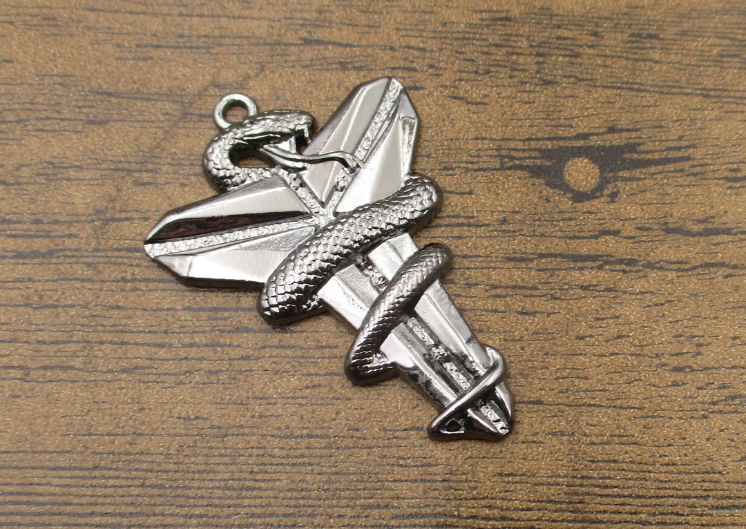 1 Detailed Hermes Scepter Charm,dark Silver-rs1334 - Etsy