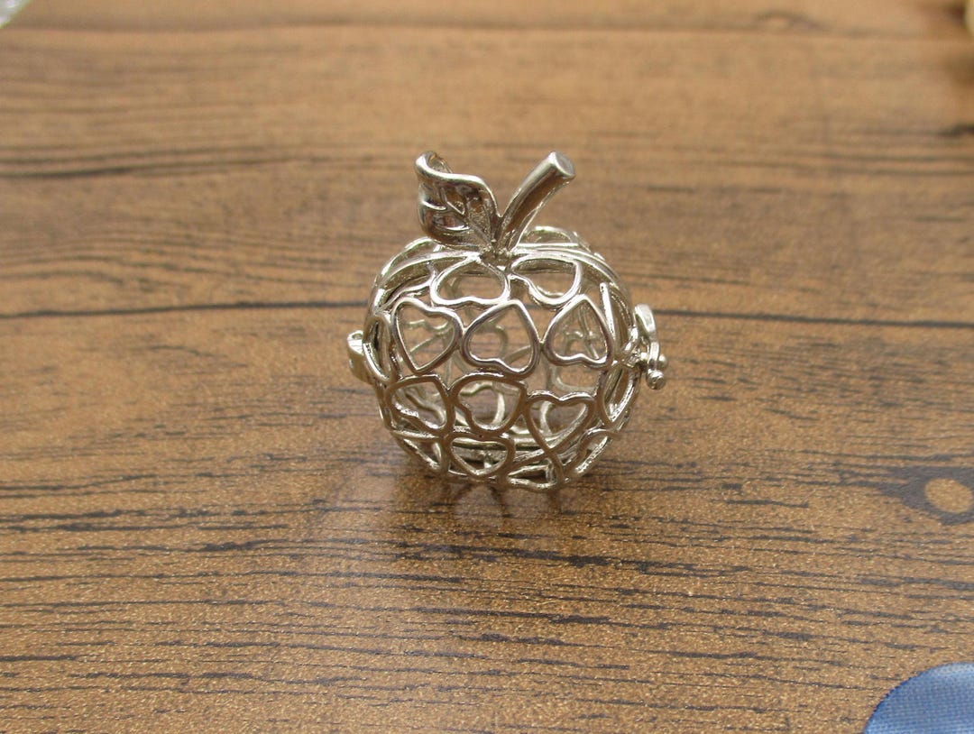1 Apple Cage Pendant,filigree Locket Fitting 16-18mm Beads,antique ...