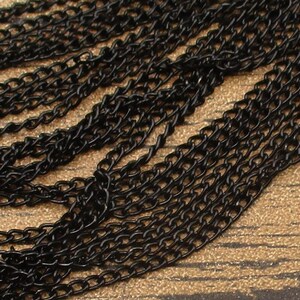 5M Length Black Cable Link Chains-1.5x2.0mm,chain for Jewelry Making ...