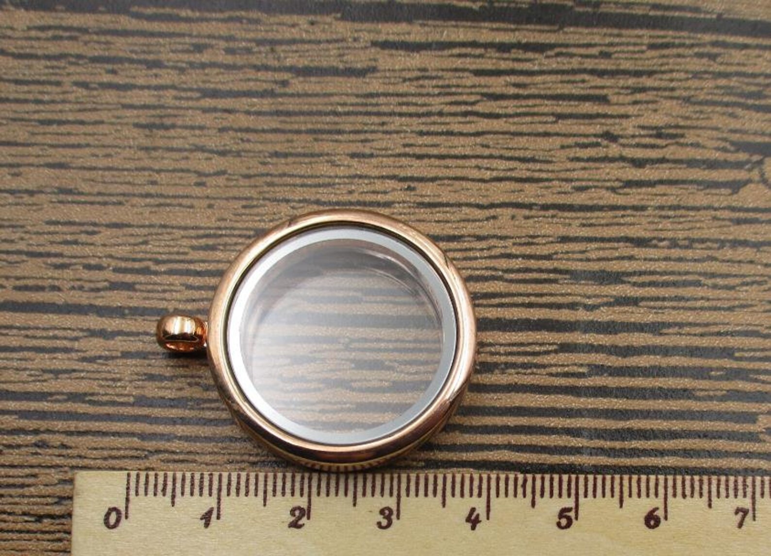 1 Round Glass Floating Locket Pendant,memory Lockets for Necklace Rose ...