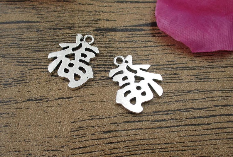 8 Chinese Fu Charms Blessing Charms Antique Silver Tone-rs808 - Etsy