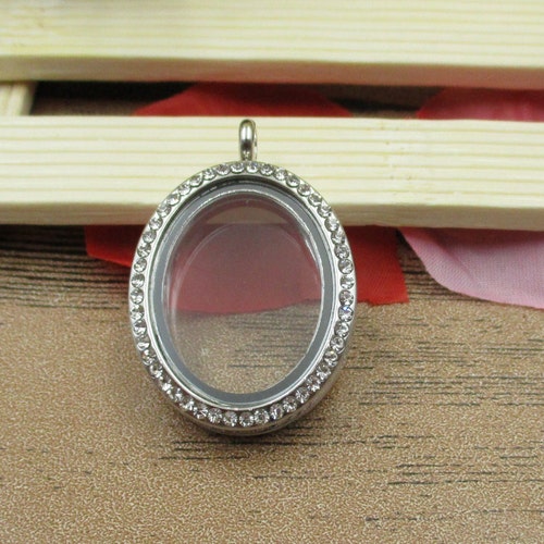 30X30MM Triangle Floating Locket Pendant With - Etsy