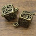 2 Cube Cage Pendant,small Cube Cage Charm for 8mm Pearls or Gemstones ...