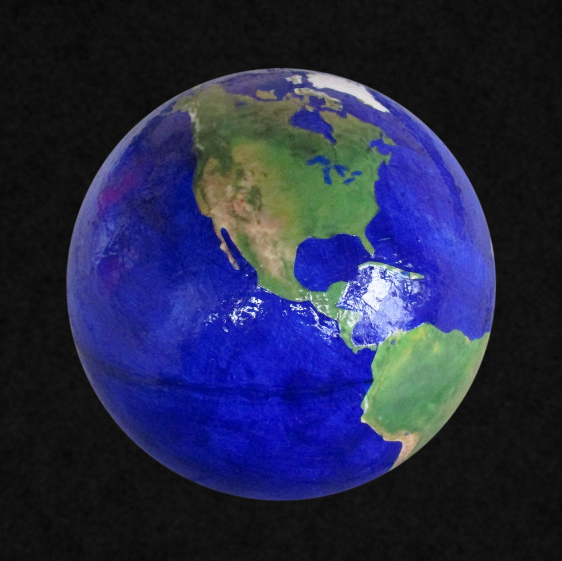 5.6 Inch Wide Shiny Earth Without Clouds. - Etsy