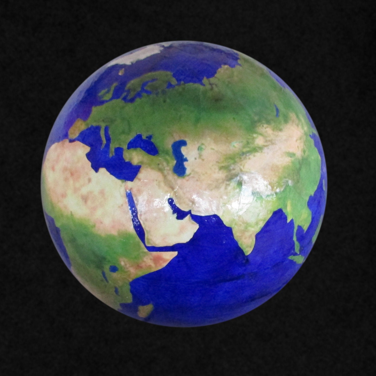 Large, Shiny, Handmade Earth Globe Without Clouds. - Etsy