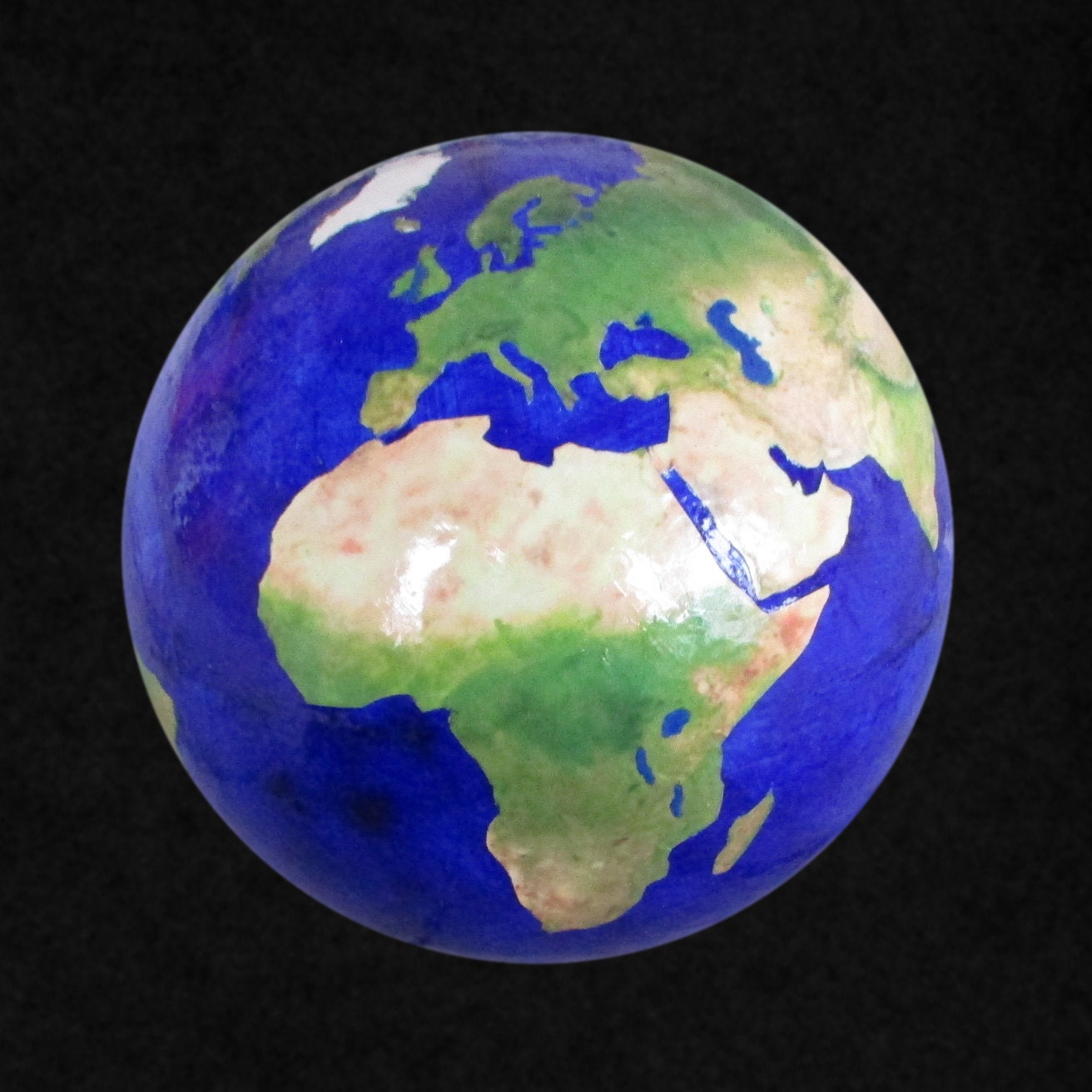 Large, Shiny, Handmade Earth Globe Without Clouds. - Etsy