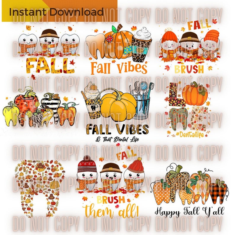 Dental FALL TEETH PNG - Etsy