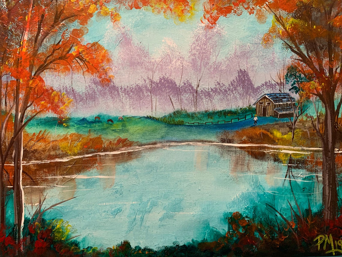 Finger Painting Landscape - Etsy