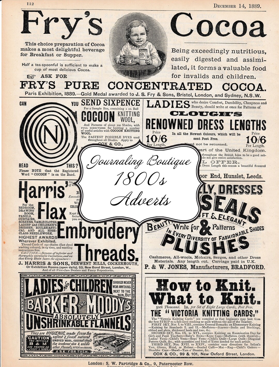 DIGITAL DOWNLOAD Printable 35 Vintage Advertisements 1800s - Etsy