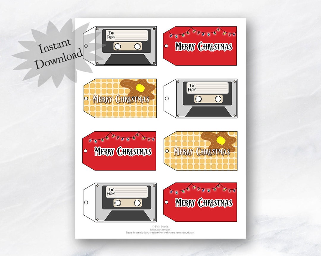 Stranger Things-christmas Gift Tags-printable-holiday Gift Labels ...