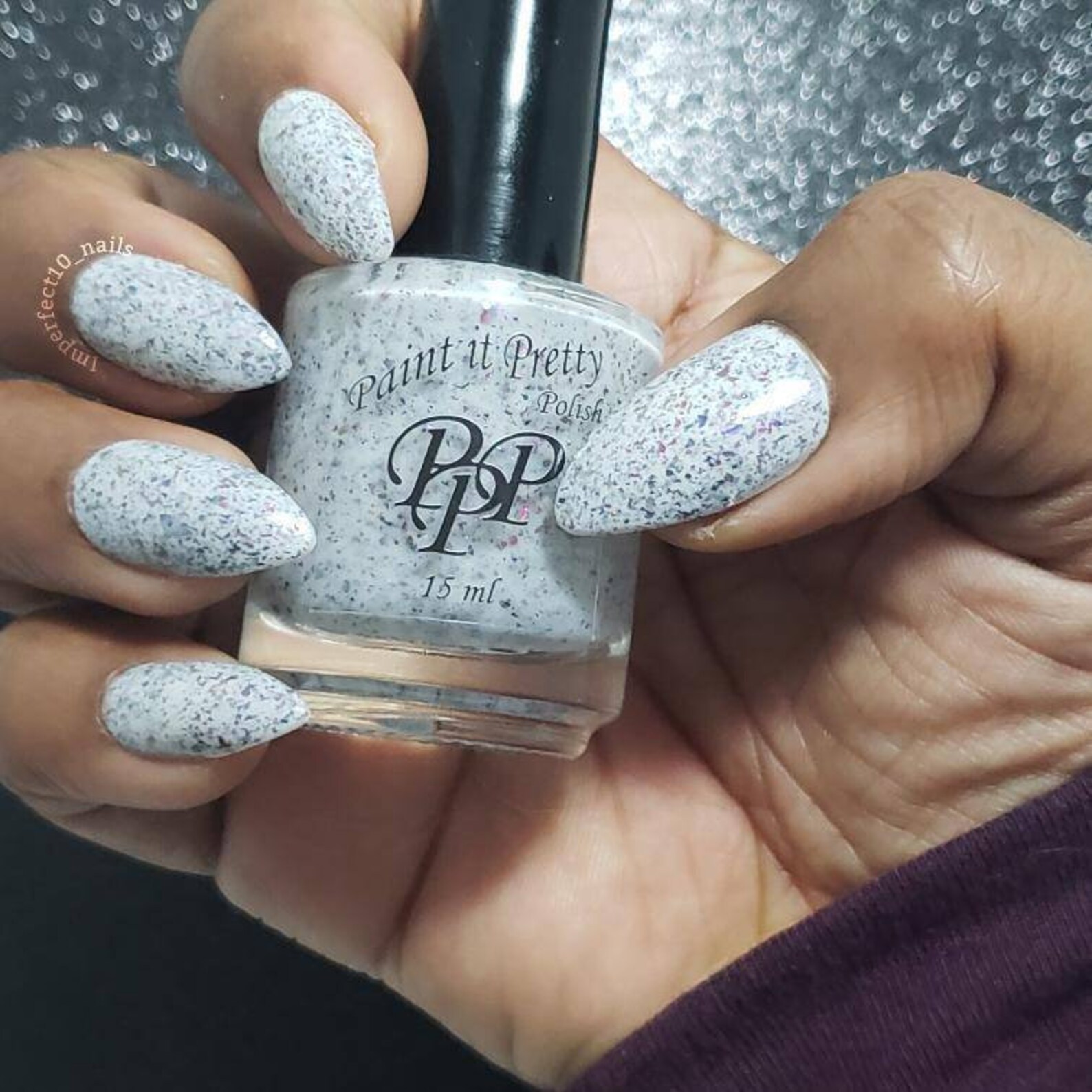 Rainbow Cloudswhite Nail Polish Crelly Flake Lacquer Indie | Etsy