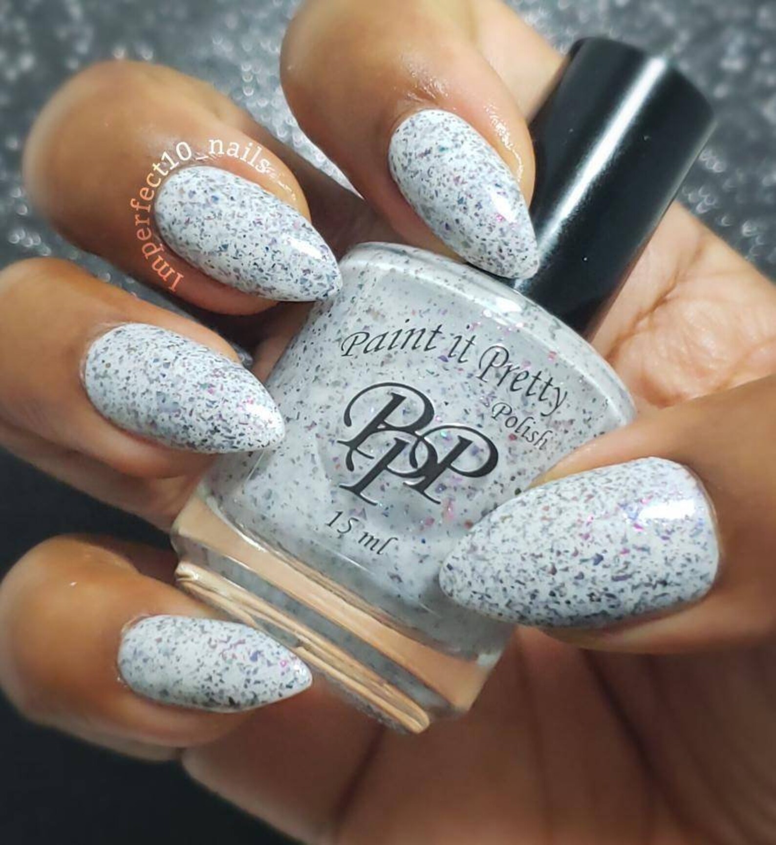 Rainbow Cloudswhite Nail Polish Crelly Flake Lacquer Indie | Etsy